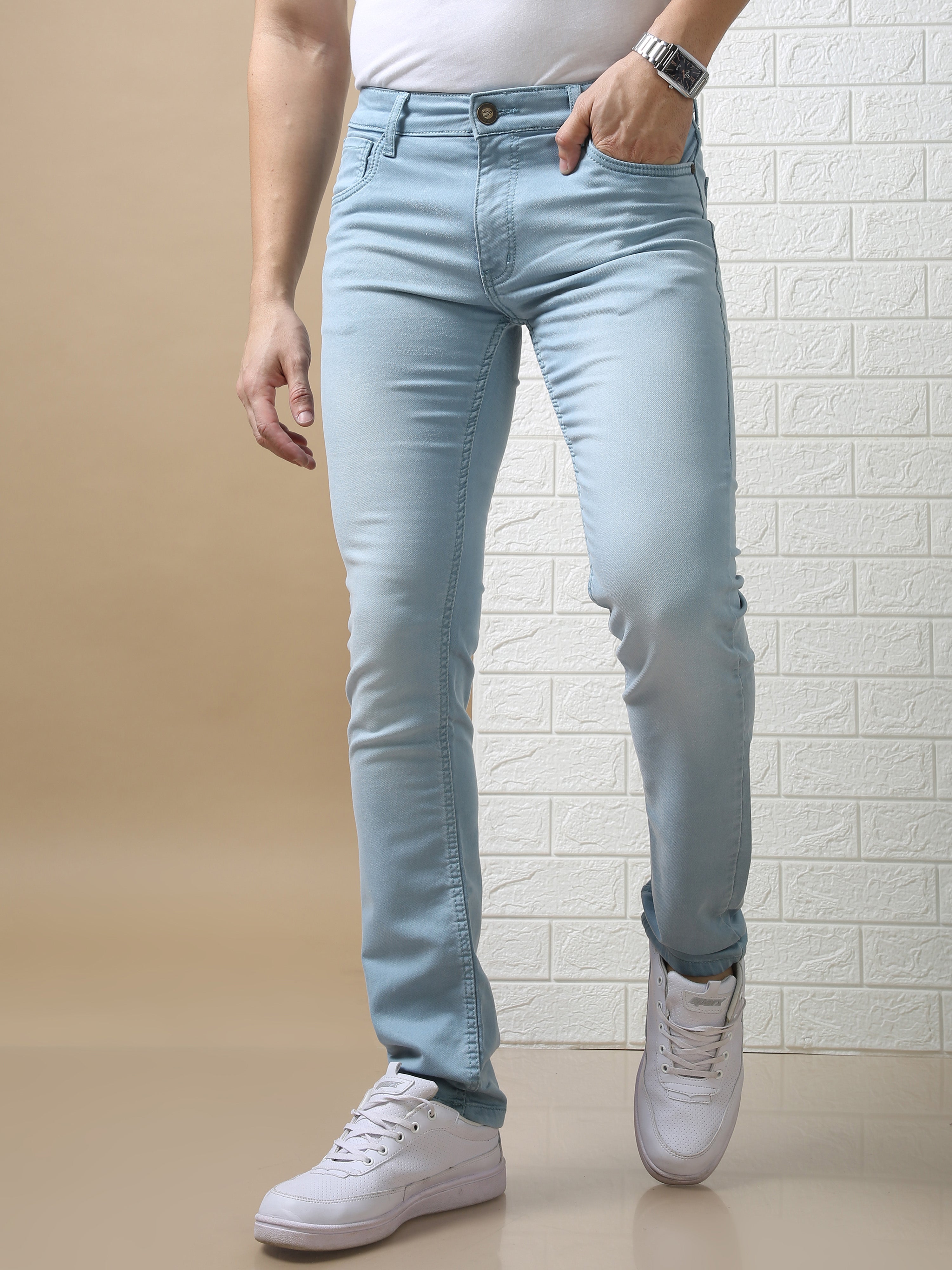 Blue Colour Jeans - Shop Stylish Mens Colored Jeans Vudu – VUDU