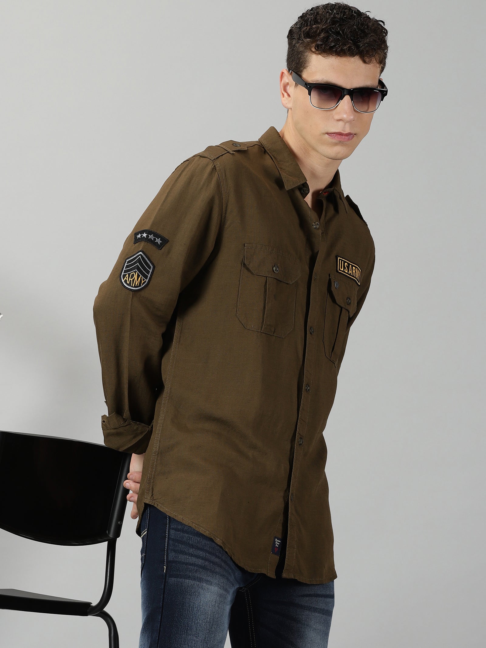 Khaki Box Pocket Shirt - Functional & Stylish | VUDU